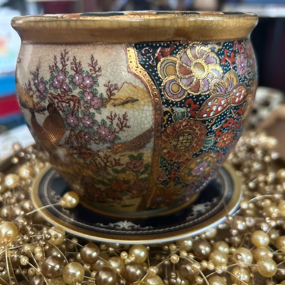 Satsuma | Art | Vintage Satsuma Flower Pot | Poshmark
